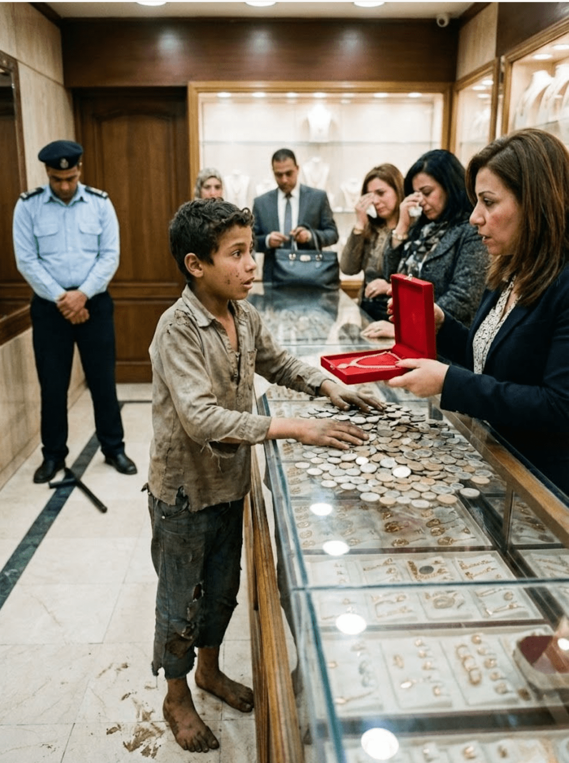 A child walked in holding cold coins… and then came the surprise ...